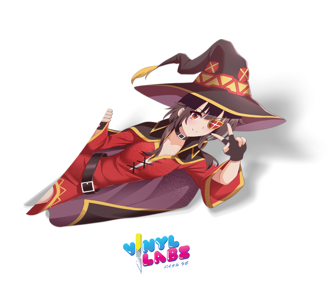 Megumin Side Peek ~ Spot Holo – Vinyl Labz